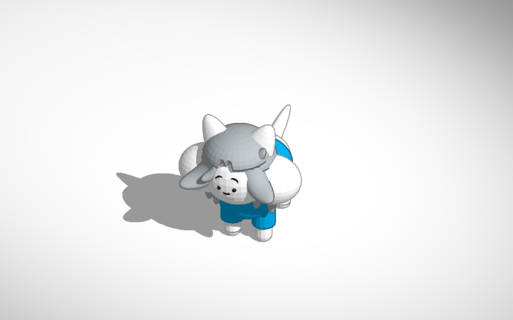 3D design Temmie from Undertale - Tinkercad