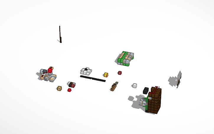 3D design Minecraft stuff and redstone | Tinkercad