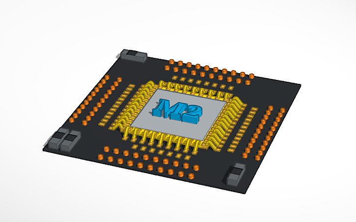 3D design Chip M2 - Tinkercad