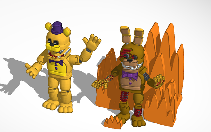 3D design Golden Freddy And Springtrap - Tinkercad
