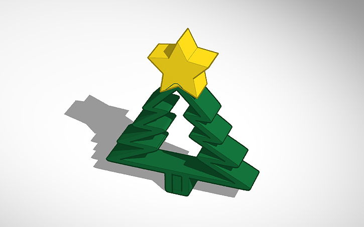 3D design Christmas tree ornament - Tinkercad