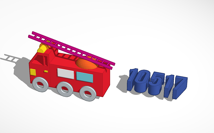 3D design Fire engine - Tinkercad
