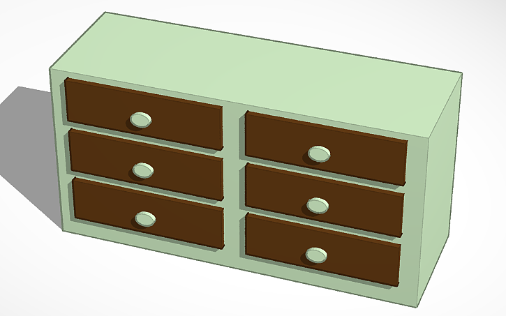 3D design Dresser - Tinkercad
