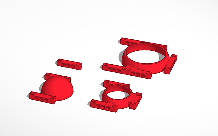 3D design LEGO Technic Compatible Sphero Chariot Base - Tinkercad