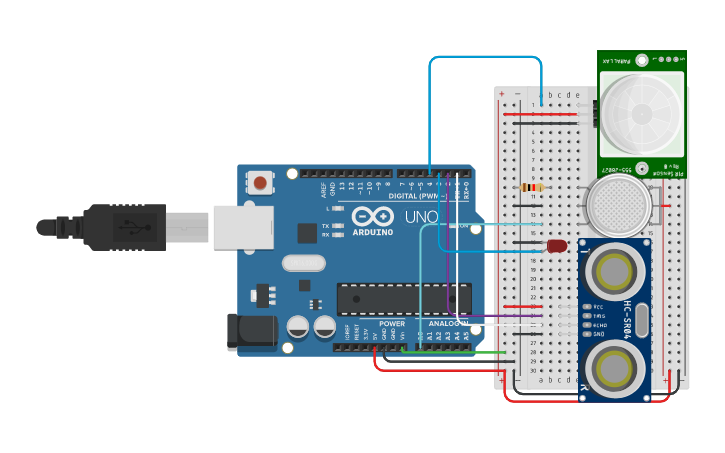 Circuit design Complete Bank Protection - Tinkercad