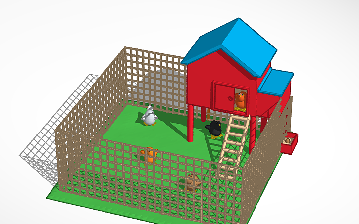 3D design Chicken Coop - Tinkercad