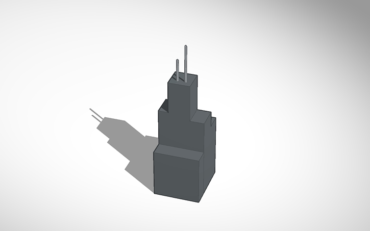 3D design Willis Tower Simple | Tinkercad