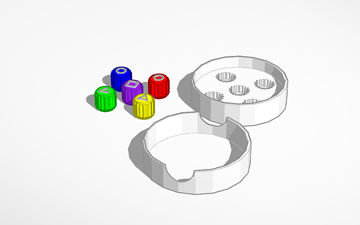 3D design Gonggi (with holder) - Tinkercad