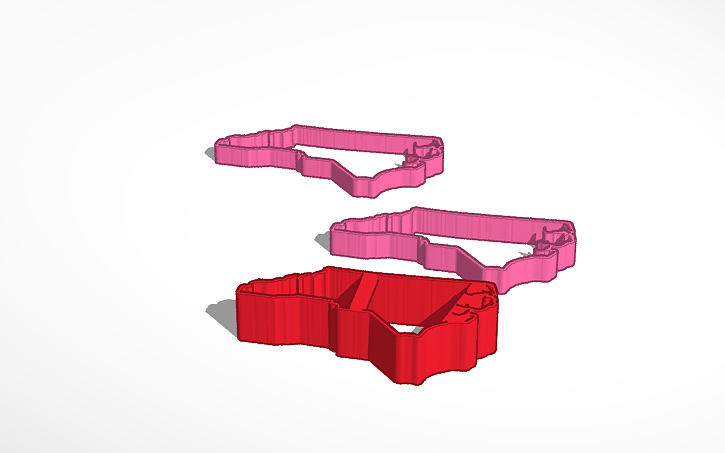 3D design North Carolina Cookie Cutter - Tinkercad