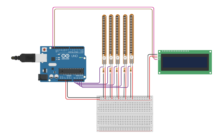 Circuit design Smart Glove - Tinkercad