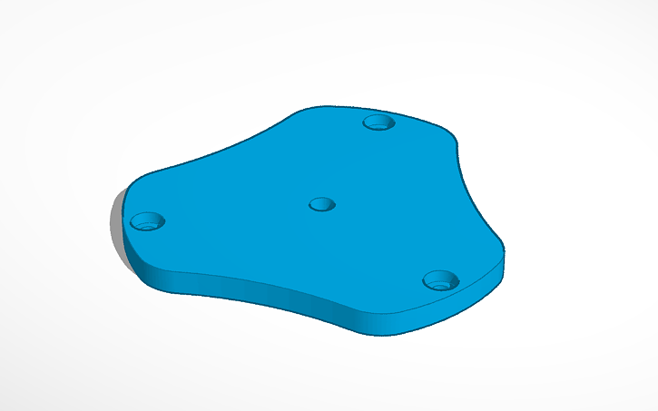 3D design IP camera tripod mount plate - Tinkercad