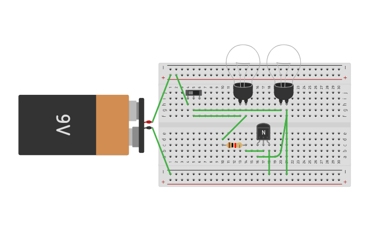 Circuit design transistor - Tinkercad