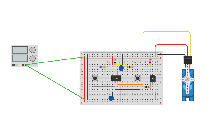Circuit Design Servo Motor Control Using 555 Timer Tinkercad