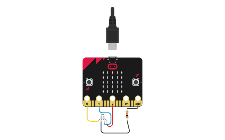 Circuit design Microbit - Tinkercad