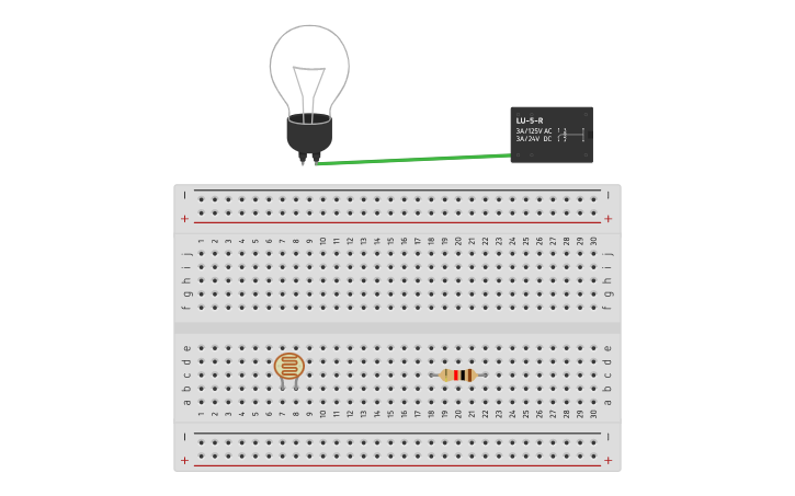 Circuit design EXPERIMENTO 7 - LDR - Tinkercad