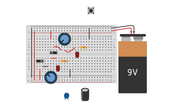Circuit design Resistencia variable C2 | Tinkercad