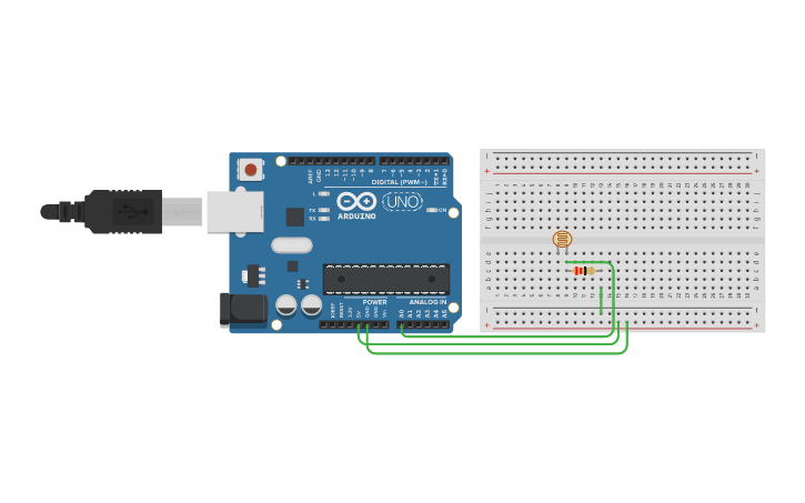 Circuit design LDR SENSOR - Tinkercad