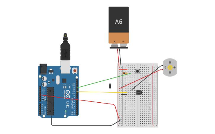Circuit design Transistor - Tinkercad