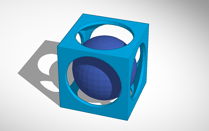 3D design Ball in Box - Tinkercad
