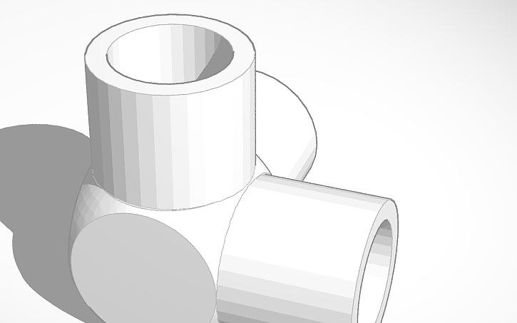 3d Design 1 2 Inch 3 Way Corner Pvc Tinkercad