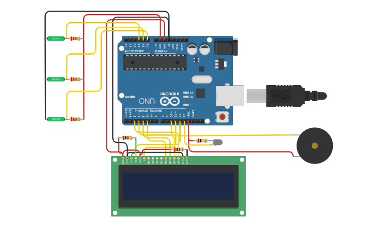 Circuit design EARTHQUAKE SENSOR DETECTION - Tinkercad
