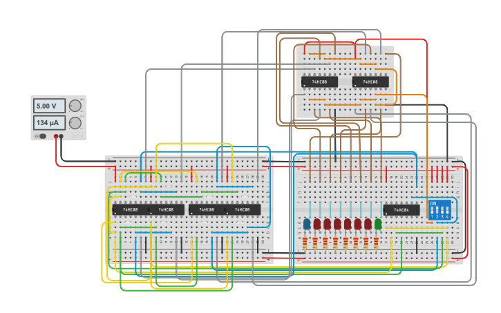 Circuit design 3對8解碼器(模擬74138) - Tinkercad