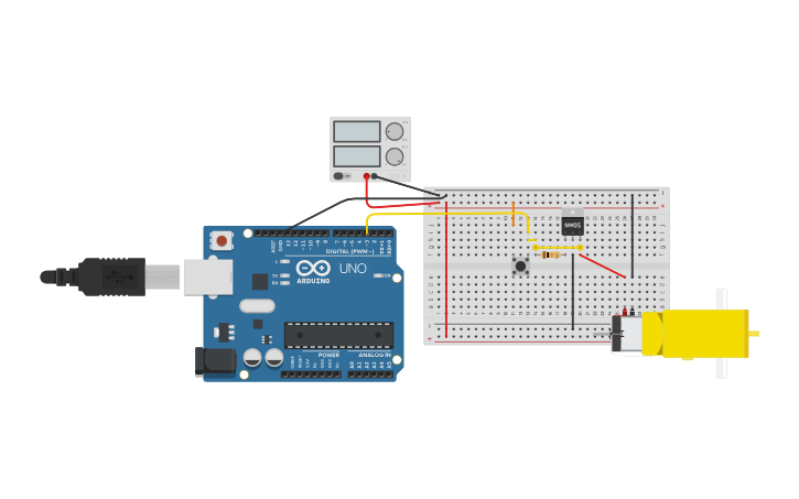 Circuit design PWM Arduino - Tinkercad
