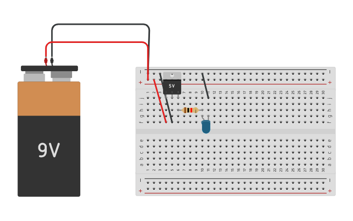 Circuit design LED Light Circuit For Beginners | Tinkercad