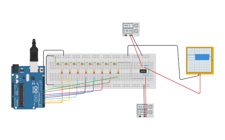 Circuit design Lab 10 Digital Signal Generator - Tinkercad