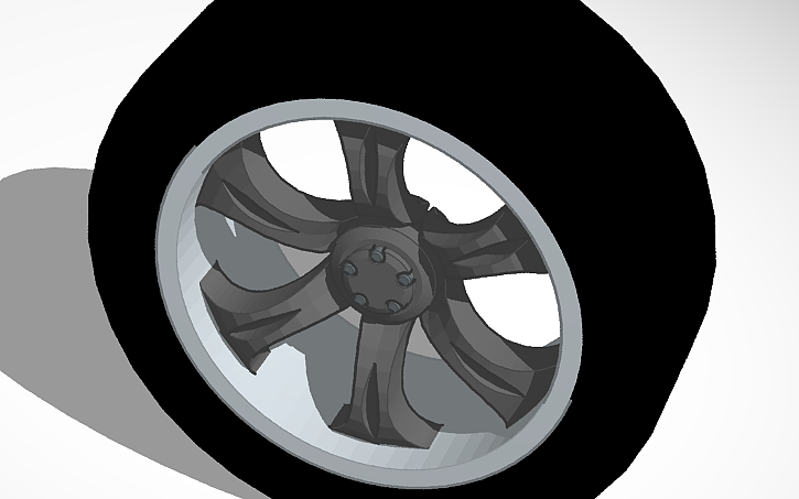 3D design wheels - Tinkercad