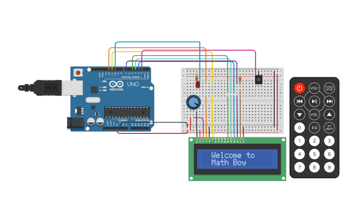 Circuit design Math Boy - Tinkercad