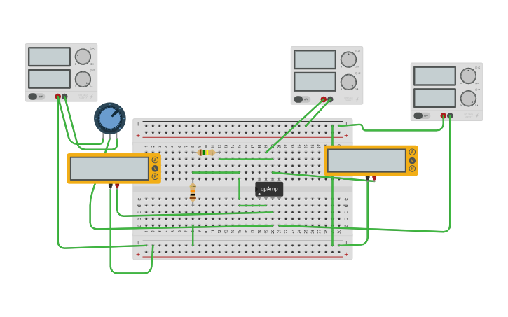 Circuit design op-amp non inverting amplifer - Tinkercad Circuit design op-amp non inverting amplifer - Tinkercad