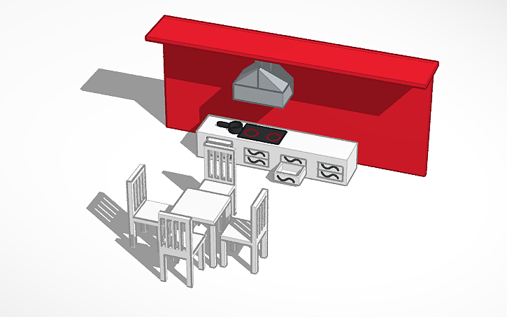 3D design kitchen - Tinkercad