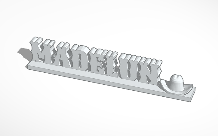 3D design Madelun Goodman - Nameplate - Tinkercad