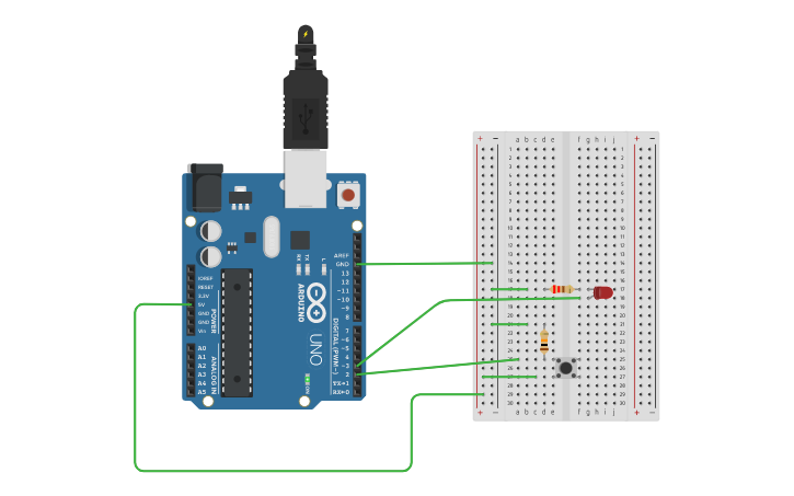 Circuit design Arduino LED - Jorge Cuadros de Paz | Tinkercad