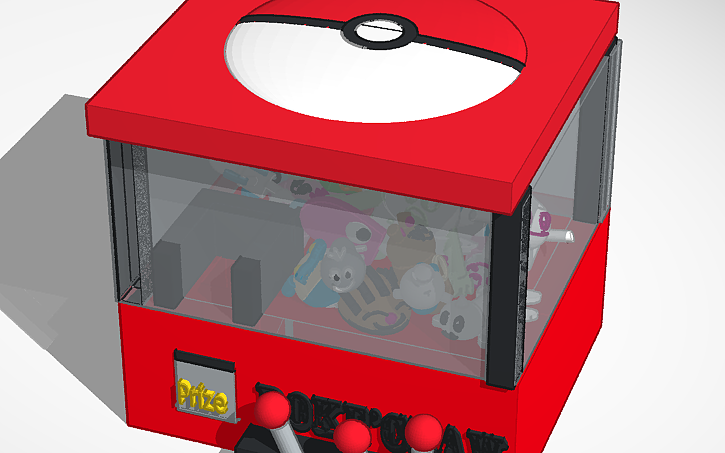 3D design Pokémon Arcade Claw Machine - Tinkercad