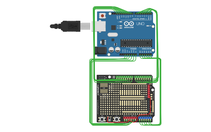 Circuit design Strart shields - Tinkercad