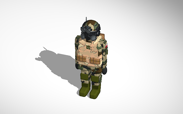 3D design MOPP 4 Polish Land Forces/NATO - Tinkercad