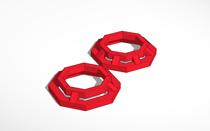 3D design Octagon Chess Bases - Tinkercad