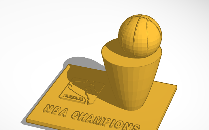 3D design NBA Trophy - Tinkercad