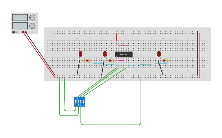 Circuit Design 3 Bit Binary To Gray Tinkercad