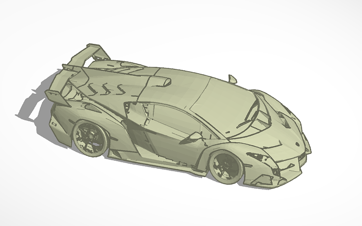 3D design lambo - Tinkercad
