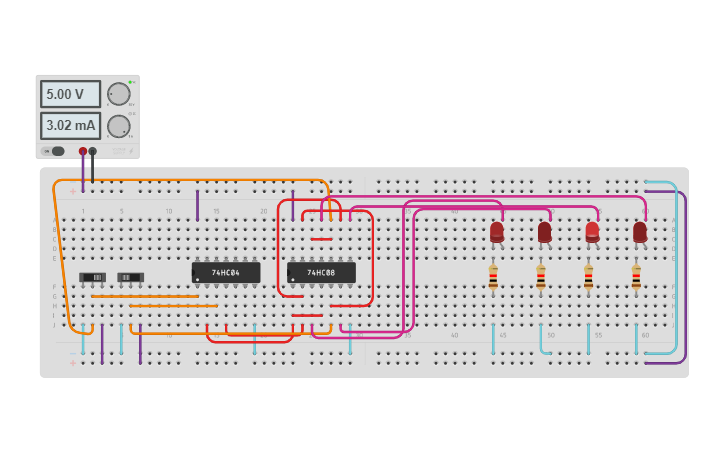 Circuit design 2-4 Decoder Circuit | Tinkercad