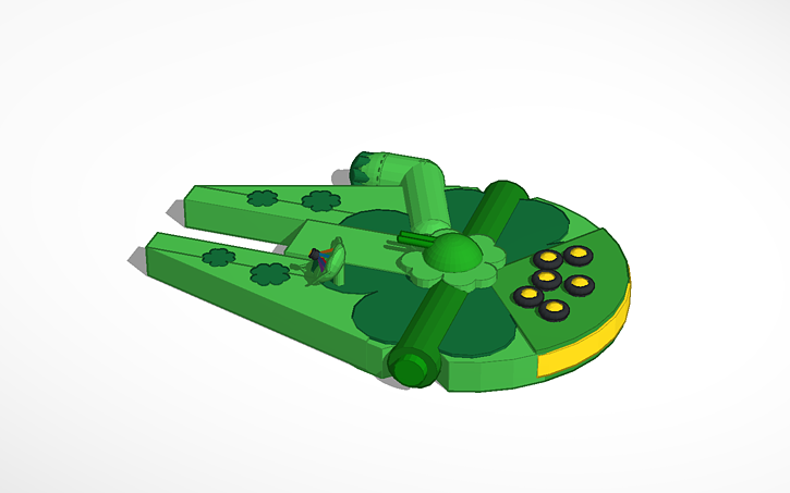 3D design st. patrick's day Millennium Falcon. - Tinkercad