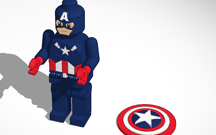3D design LEGO captin america - Tinkercad
