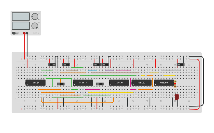 Circuit design 4x1 Multiplex_LAB3 | Tinkercad