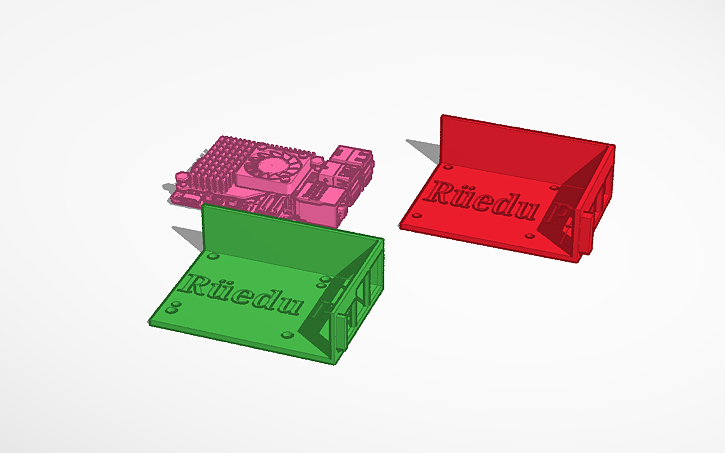 3D design Raspberry Pi 5 Einschub - Tinkercad