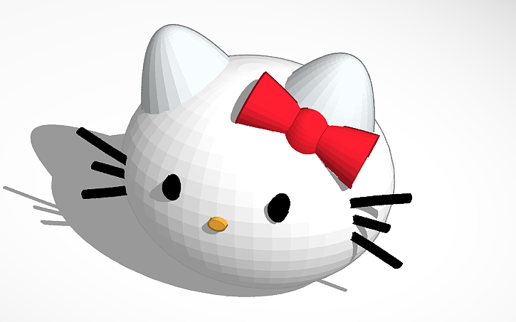 3D design Hello Kitty - Tinkercad