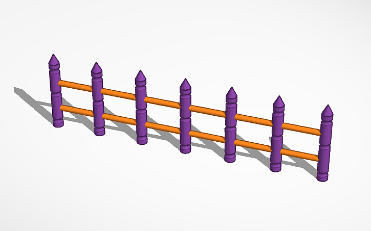 3D design fence - Tinkercad