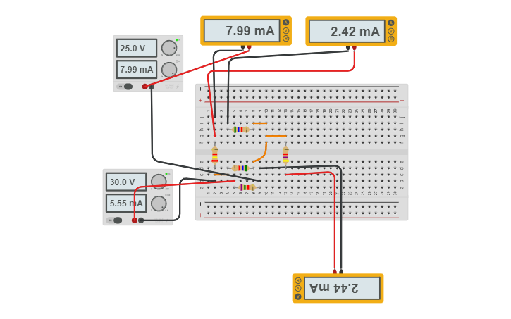 Circuit design Second Circuit - Tinkercad